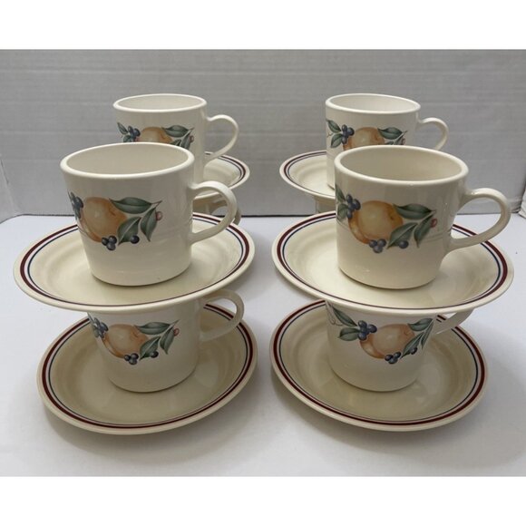 Corelle | Dining | Set Of 8 Corelle Corning Abundance 8oz Coffee Tea ...